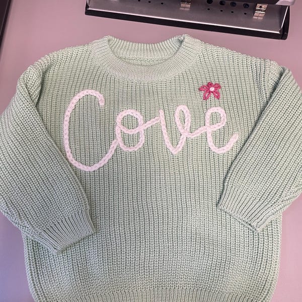 Personalized Hand Embroidered Baby Boy and Toddler Boy Sweaters // Baby ...