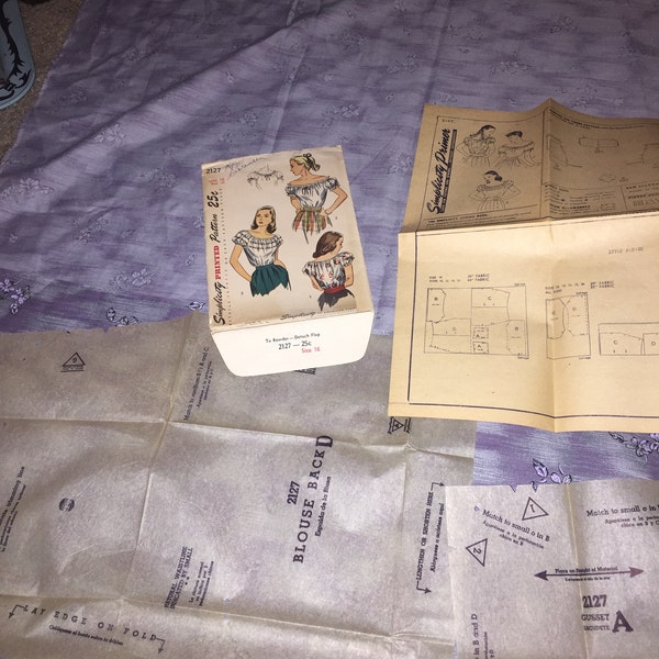 Simplicity 1681 1940s Teenage One Piece Dress With Sweetheart Neck ...