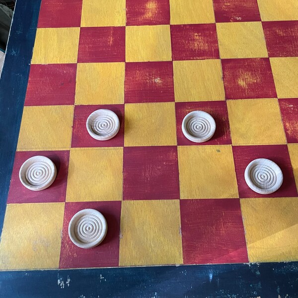 Wooden Checkers Unfinished Diy Set of 12 or 24, You Choose - Etsy