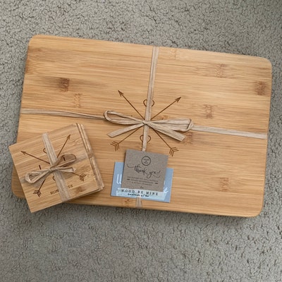 Custom Chopping Block, Engraved Coasters, and Wooden Spoon & Spatula ...
