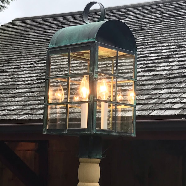 Copper Post Light -- Antique Copper Finish -3050HC - Etsy