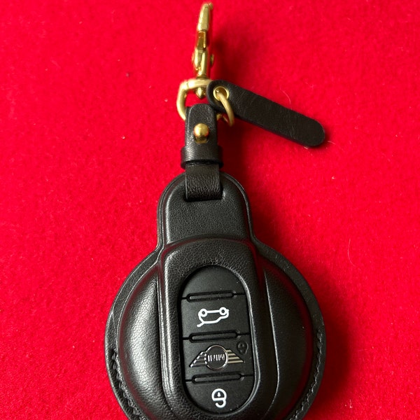 Personalized Leather Key Cover for Mini Cooper Countryman, Clubman, 3 ...