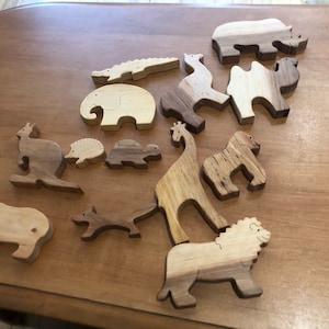 Wooden Dinosaur Set Wooden Toy for Toddler Organic Educational - Etsy