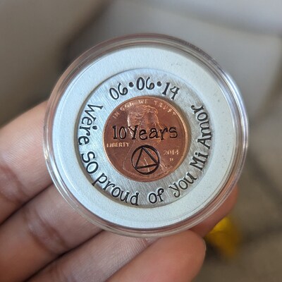 Hand Stamped Challenge Coin,wallet Insert,military Gift,military Token ...