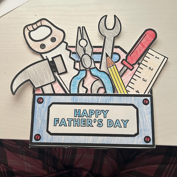 Fathers Day Toolbox Craft for Kids, Father's Day Gift, Fathers Day ...