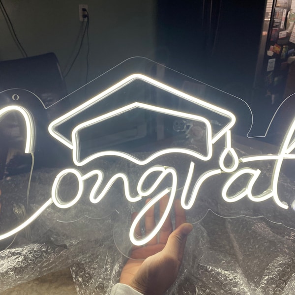 Graduation Backdrop Neon Sign, Graduation Party Decor, Custom Neon Sign ...