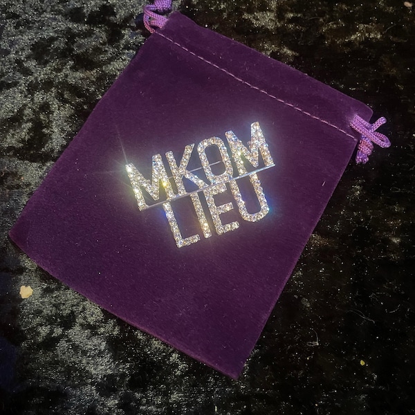 CUSTOM Bling-bling Words Pins, Handmade Name Brooch Pin, Personalised ...