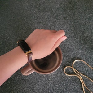 Women Fitbit Inspire 2 Band Gold Leather Fitbit Inspire 2 Bracelet Boho ...