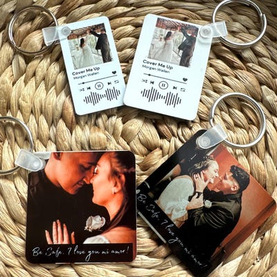 Double Sided Photo Keychain, Custom Photo Keychain, Custom Picture ...