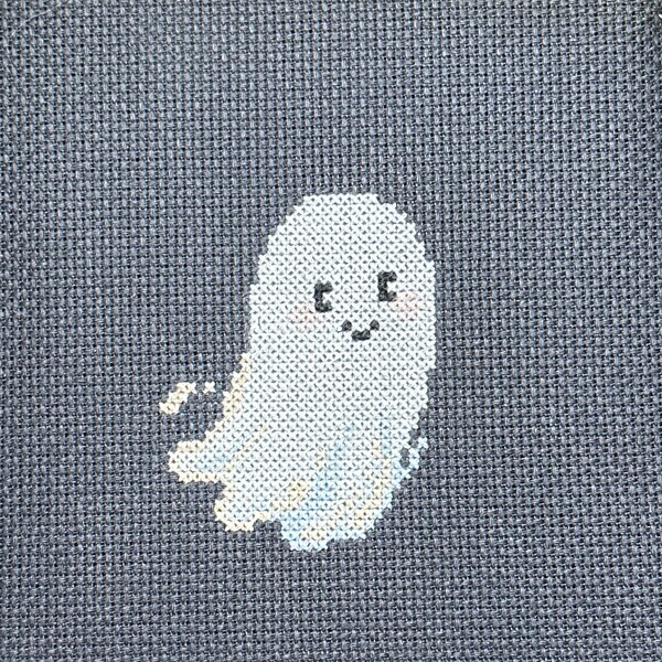 Mini Ghost Cross Stitch Pattern PDF - Autumn Cute Funny Easy Small ...