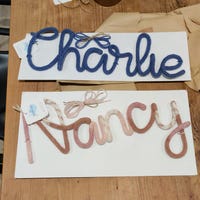 Knitted Wire Name Sign, Custom Wire Words, Name Sign for Nursery, Rope ...