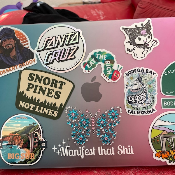 Snort Pines Not Lines, Outdoors Water Bottle Sticker, Funny Nature ...
