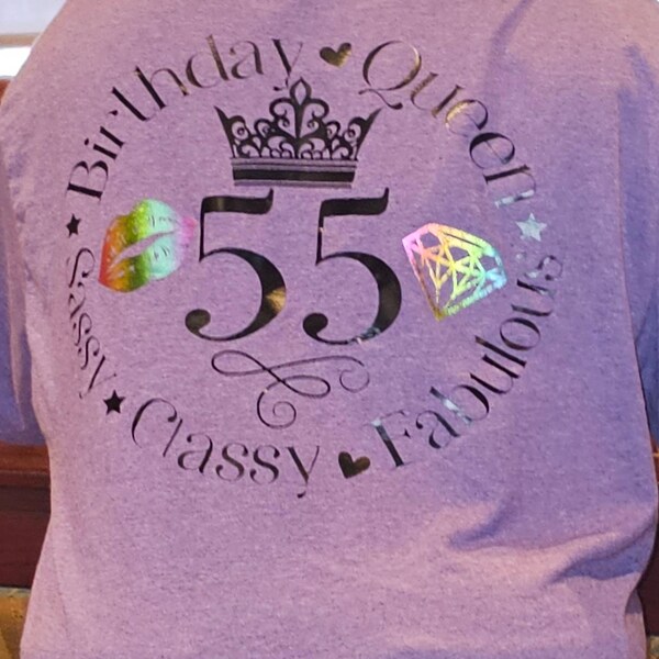 55 and Fabulous Svg, 55 and Fab Svg, 55th Birthday Svg for Women, 55th ...
