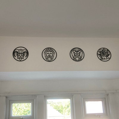 Mythical Gods Wood Wall Art, Greek Mythology Gods Wall Decor Sign ...