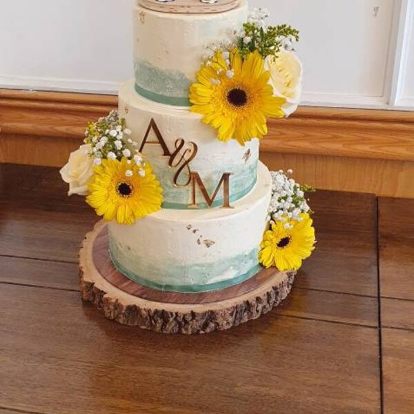 Sunflower Hay Bale Cake Topper Country Wedding Cake Topper Farm Wedding ...