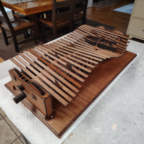 DIGITAL FILE - Kinetic Wave Automata - Moving Sculpture - Laser Cutter ...