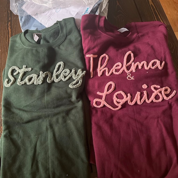 Chenille Letter Sweatshirt Team Sports Shirts Spirit Wear Custom ...