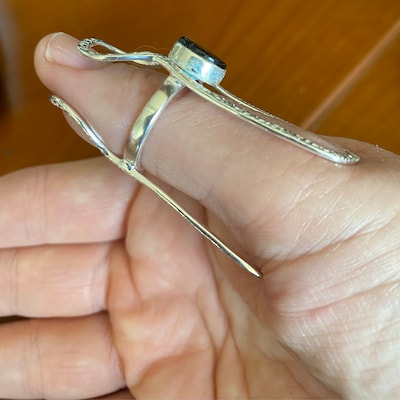 Long Rectangle Ring, 925 Sterling Silver Rectangle Ring, Square Ring ...