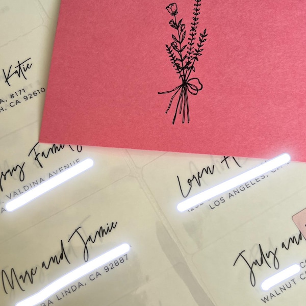 Return Address Labels Calligraphy, Personalized Address Label Sticker ...