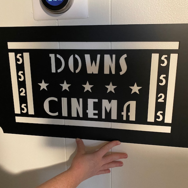 Personalized Movie Ticket Metal Sign - Custom Home Theater Sign ...