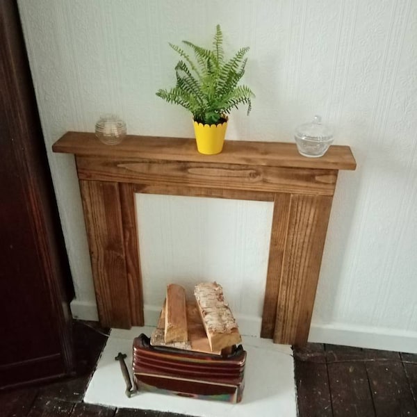 Handmade Rustic Solid Bespoke Fire Surround Made to Order - Etsy UK