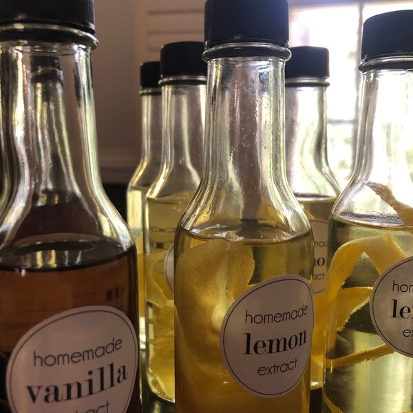 Modern Custom Round Extract Labels - Vanilla, Maple, Almond and More ...