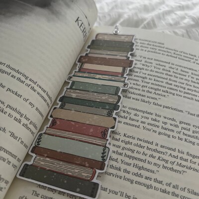 Bookmark Book Tracker Book Stack Double Sided 30 Books to - Etsy
