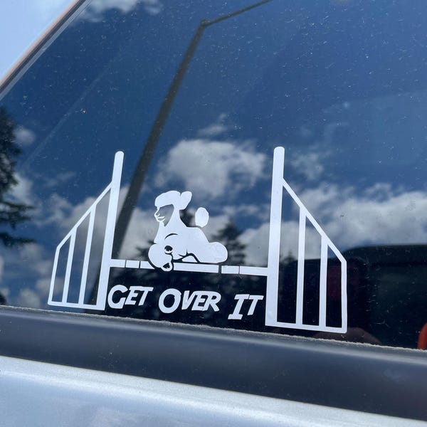 AGILITY DOG JUMP Vinyl Decal | Purebred Dog, Dog Sport, Agility, Dog ...