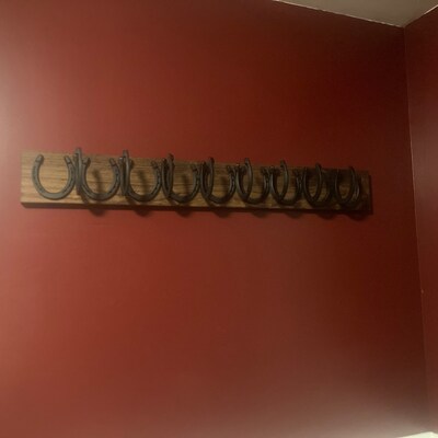 4 Coat Wall Mounted Horseshoe Coat Rack. 23 1/4L X 4 1/2W X 4 - Etsy