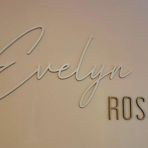 Wooden Name Sign Rose 3D Name Sign Wood Rose Nursery Decor - Etsy