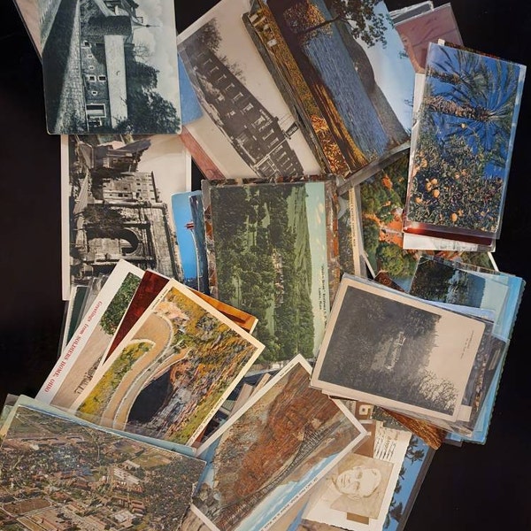 25 Antique and Vintage Postcards - Random Lot From the 1920s Through ...