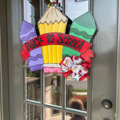 Back to School Door Hanger, Pencil Door Hanger, Teacher Gift ...