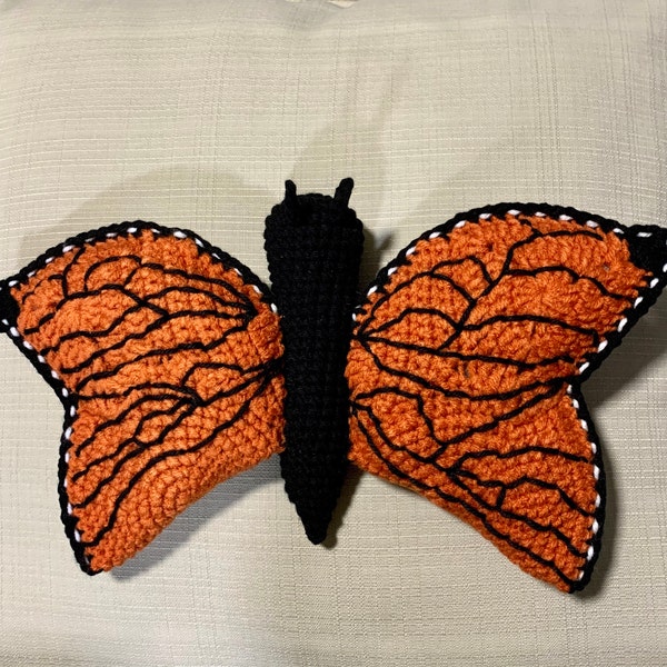 Monarch Butterfly Crochet Stuffed Toy Amigurumi Pattern - Etsy