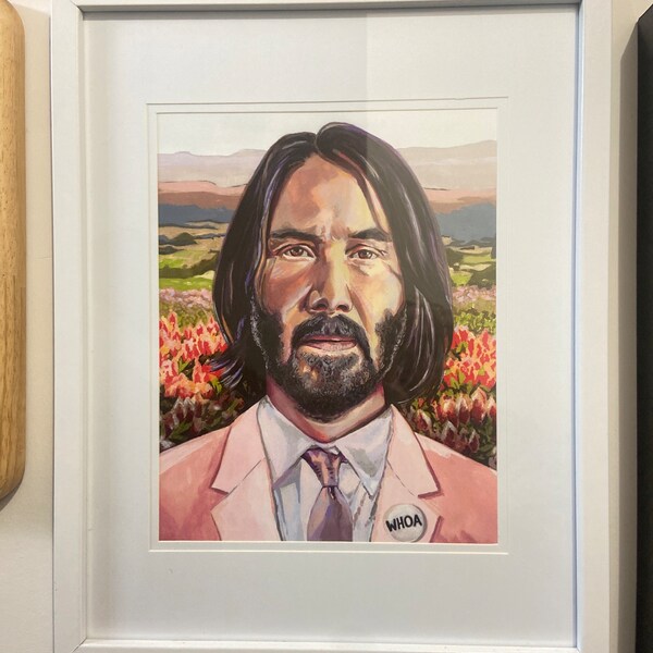 Keanu Reeves Art Print: Floral Landscape Portrait (digital Print) - Etsy
