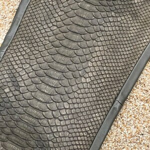 Python Leather Pants Snakeskin Pants Black Leather Pants | Etsy