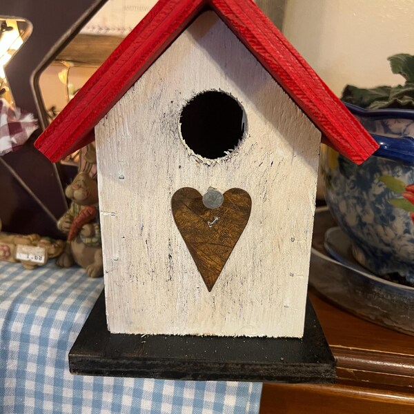Primitive Birdhouse Rustic Cedar Fully Functional Songbirds - Etsy