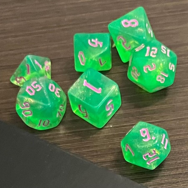 Arcane Fissure Metal Dnd Dice Set for TTRPG Games Such as Dungeons and ...