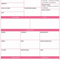 Buy Printable Nurse Report Sheet | SBAR Format, RN Brain Sheet, One ...