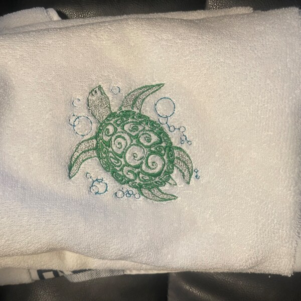 Sea Turtle Machine Embroidery Design, Animal Embroidery, Ocean Tortoise ...