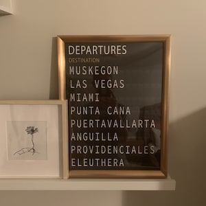 Travel Poster Departures Board Art Print Train Station Board Large Art ...