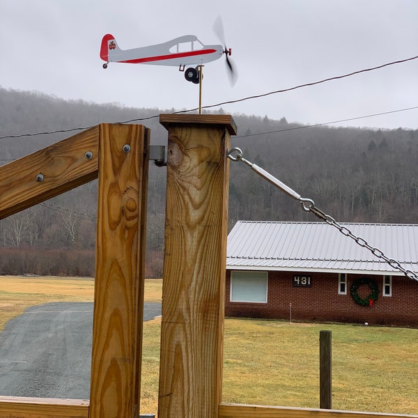 This is a Cessna 310 Twin Engine Airplane Whirligig Weather Vane. the ...