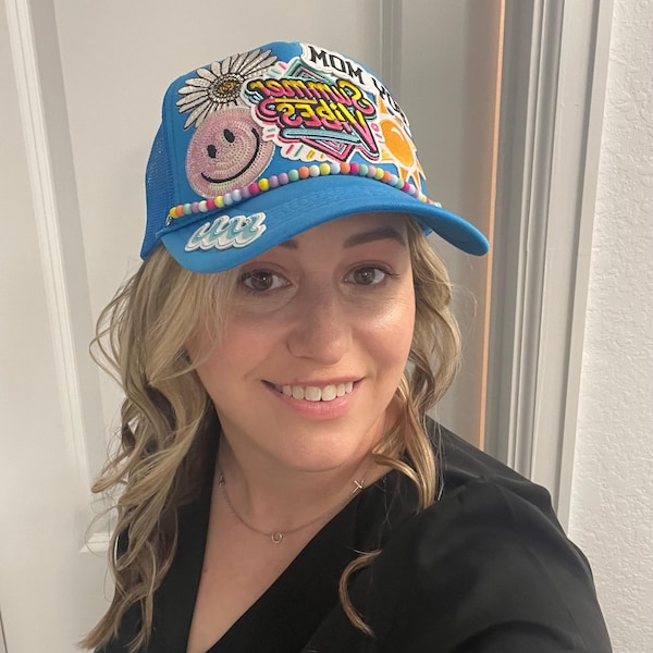 Lake Life Hat, FAUX Patch Trucker Hat, Trendy Hat for Women, Custom ...