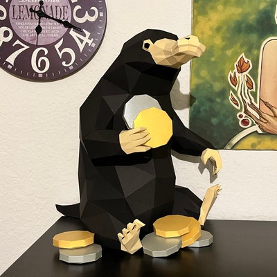 Niffler Paper Craft, Digital Template, Origami, PDF Download DIY, Low ...