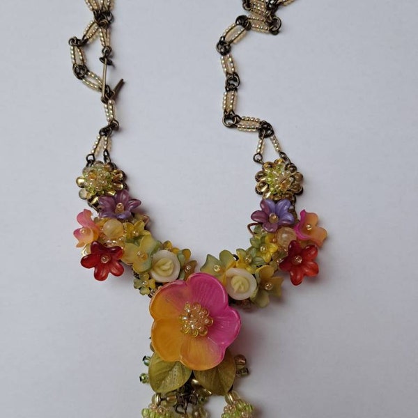 RED and BLACK Tango Pendant NECKLACE/ Tea Rose Tango Necklace/hand ...