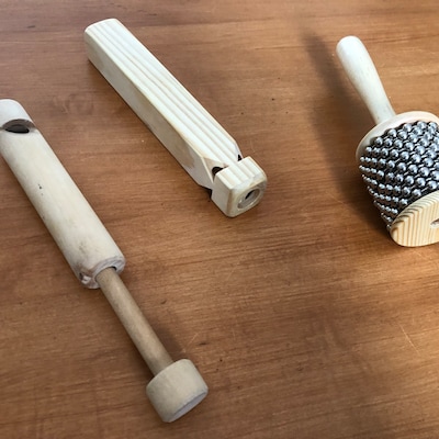 Wooden Desk Bells Set 8 Notes Diatonic Hand Bells Kids Musical ...