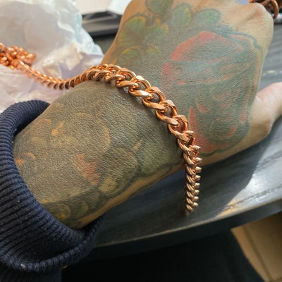 Bulk Copper Curb Chain 10mm Heavy Copper Chain by the Foot FC76 Copper ...
