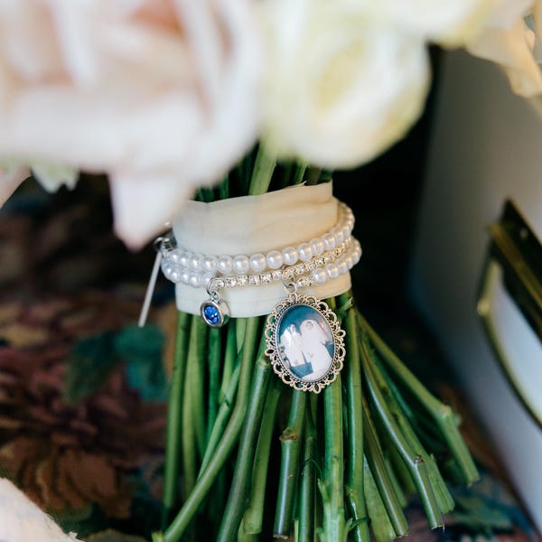 Something Blue Bouquet Charm, Bride Gift From Mom, Something Blue for ...