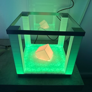 LED Table Lamp Pyramid,3d Printed Modern Desk Lamp With Color Changing ...