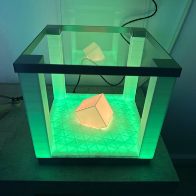 LED Table Lamp Pyramid,3d Printed Modern Desk Lamp With Color Changing ...