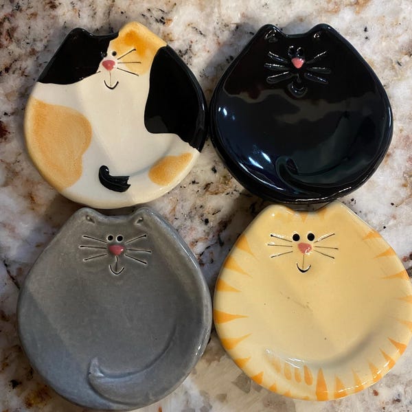 Ceramic Spotted Dog Spoon Rest, Tea Bag Holder, or Soap Dish for the ...